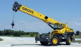 Grove RT 525 E (4x4x4) crane - load chart, specs & dimensions (2003 ...