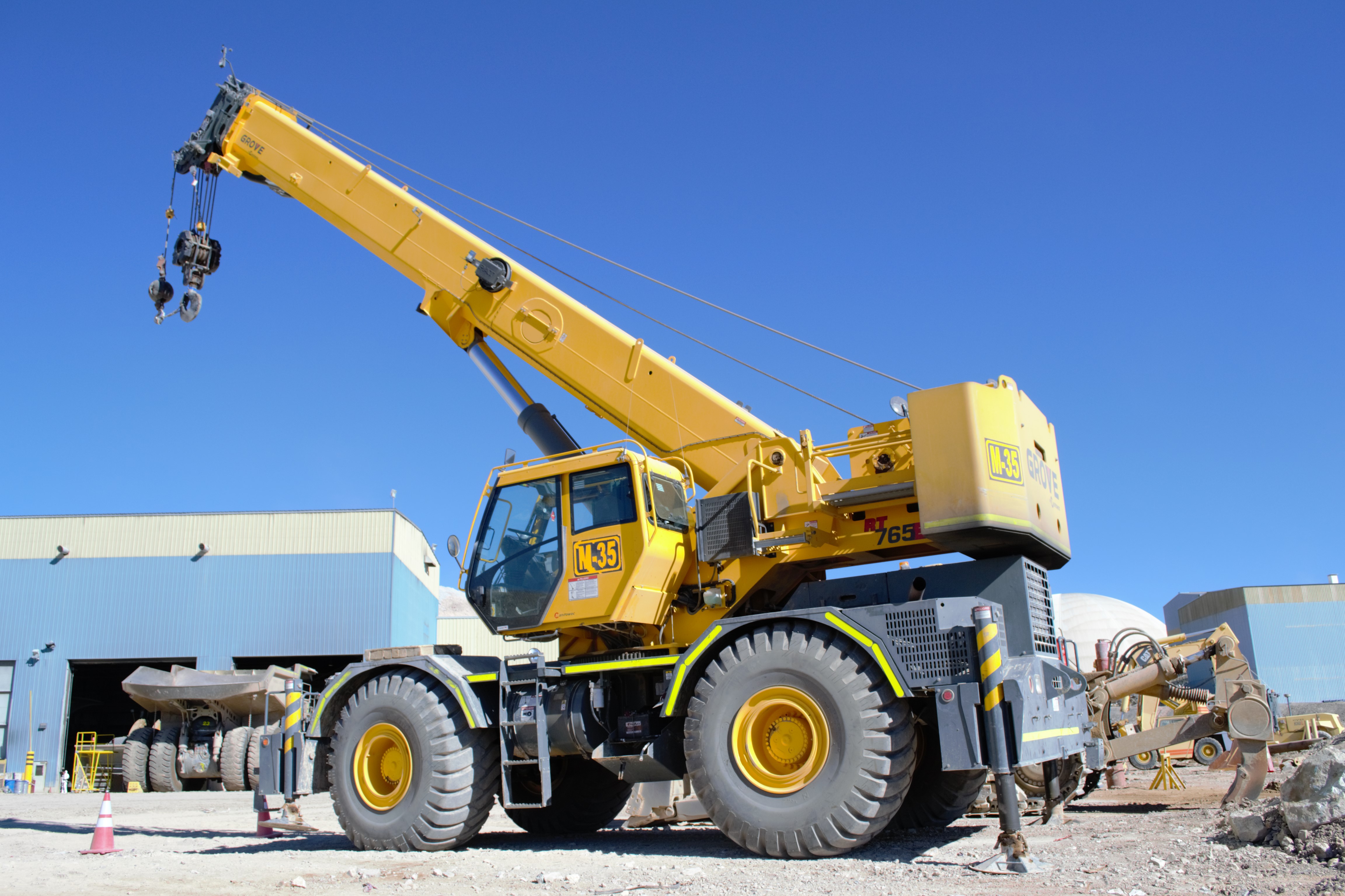 Grove RT 855 B (4x4x4) crane - load chart, specs & dimensions (1993 ...