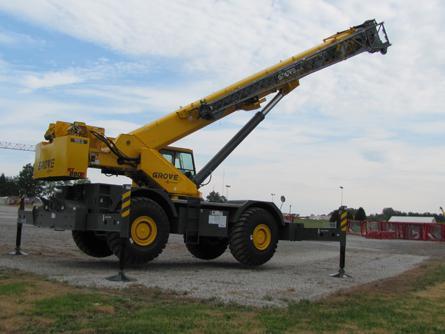 Grove RT 880 E (4x4x4) crane - load chart, specs & dimensions (2008 ...