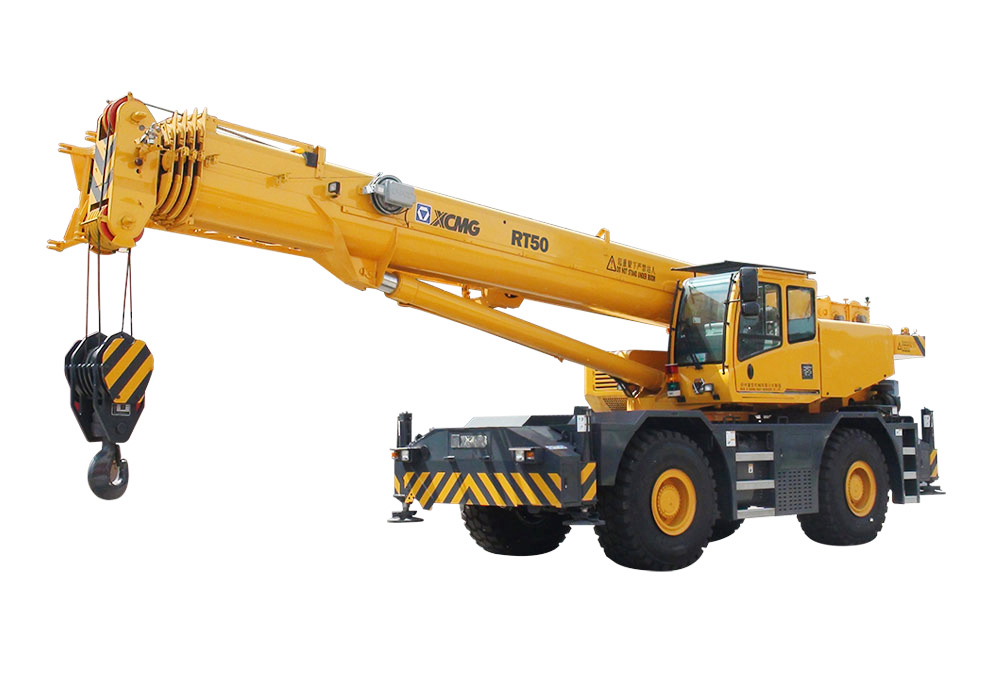 XCMG RT50 crane - load chart, specs & dimensions (2017 - 2025 ...
