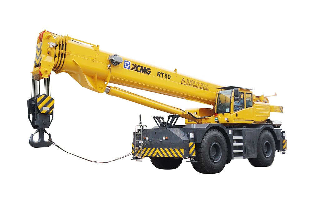 XCMG RT80 crane - load chart, specs & dimensions (2017 - 2025 ...