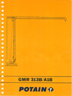 Potain GMR 313 A1/B crane - load chart, specs & dimensions (1987 - 1993) | LECTURA Specs