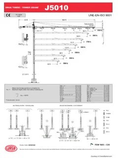 Jaso J5010 crane - load chart, specs & dimensions (2023 - 2025 ...