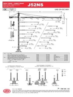 Jaso J52 NS crane - load chart, specs & dimensions (2023 - 2025 ...
