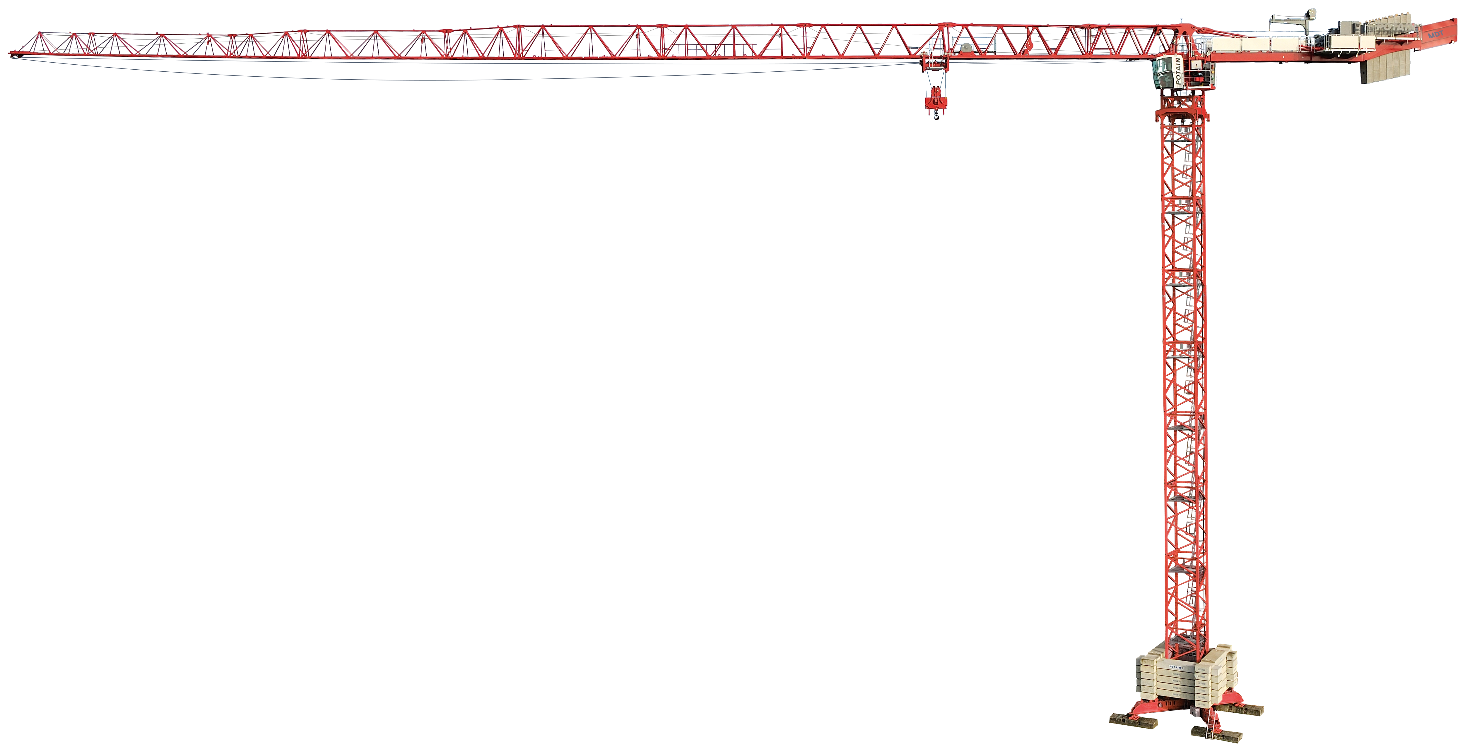 Potain MDT 489 M20 crane - load chart, specs (2021 - 2025) | LECTURA Specs