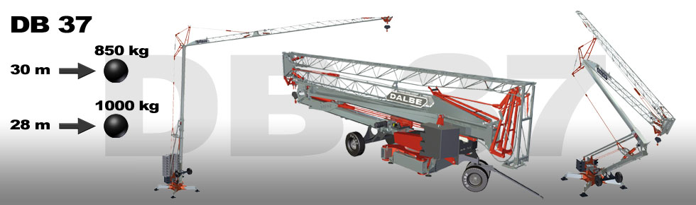 Gru Dalbe DB 37 crane - load chart, specs & dimensions (2018 - 2025 ...
