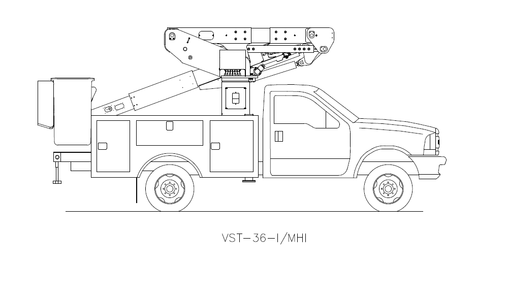 Versalift VST-36-MHI Specs & Dimensions (2017 - 2025) | Trailer Mounted Articulating Boom Lifts ...