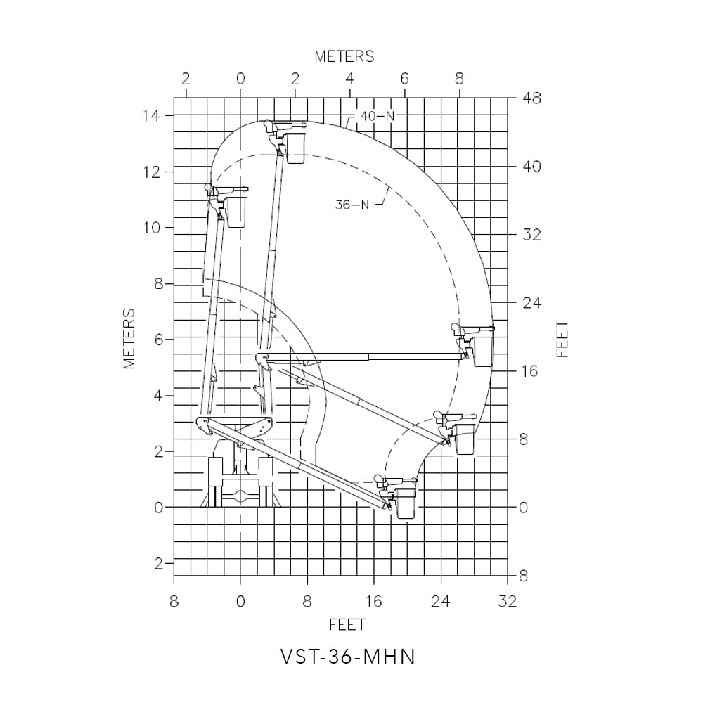 Versalift VST-36-MHN Specs & Dimensions (2017 - 2025) | Trailer Mounted Articulating Boom Lifts ...
