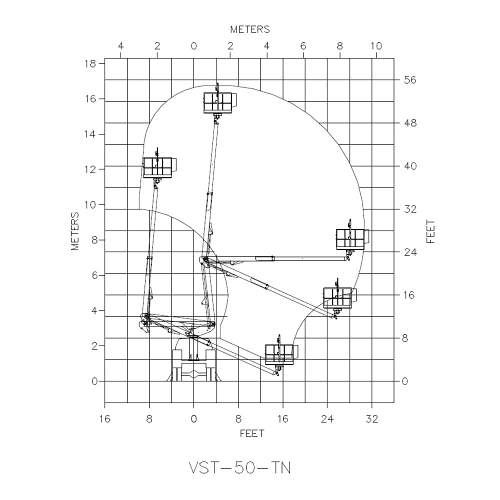 Versalift VST-50-TN Specs & Dimensions (2017 - 2025) | Trailer Mounted ...