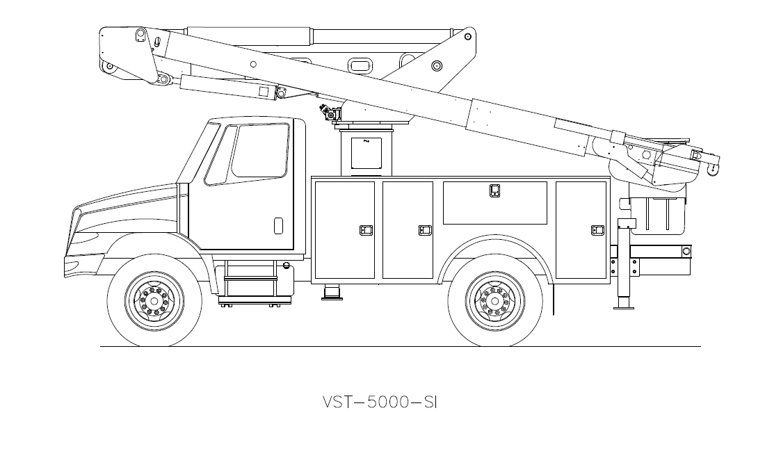 Versalift VST-5000-SI Specs & Dimensions (2017 - 2025) | Trailer Mounted Articulating Boom Lifts ...