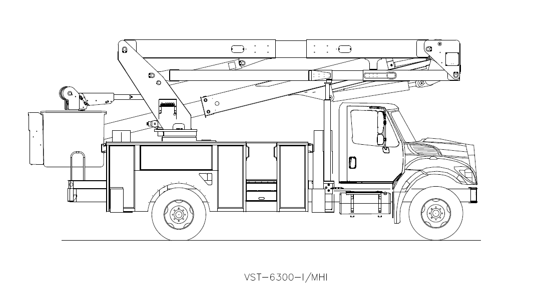 Versalift VST-6300-I Specs & Dimensions (2017 - 2025) | Trailer Mounted Articulating Boom Lifts ...