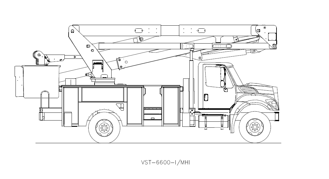 Versalift VST-6600-I Specs & Dimensions (2017 - 2025) | Trailer Mounted Articulating Boom Lifts ...