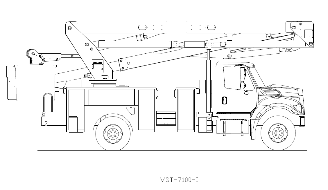 Versalift VST-7100-I Specs & Dimensions (2017 - 2025) | Trailer Mounted Articulating Boom Lifts ...