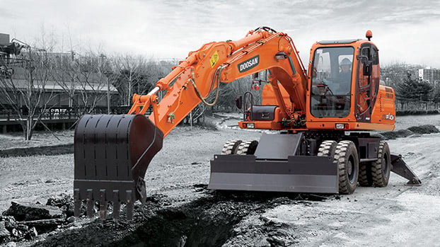 Doosan DX 140 W excavator specs & dimensions (2008 - 2013) | Diggers ...