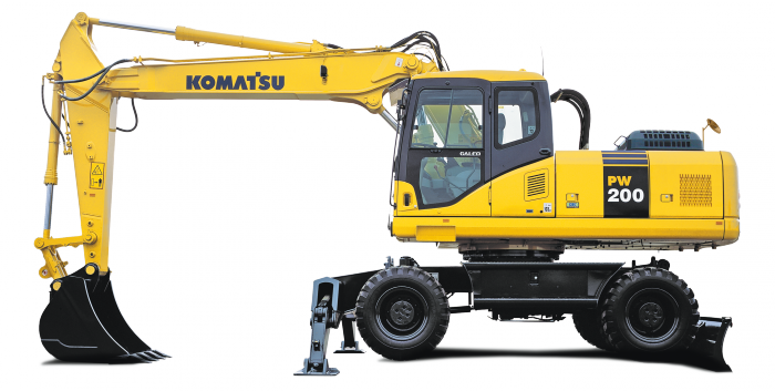 Komatsu PW200-7E0 excavator specs & dimensions (2002 - 2016) | Diggers ...