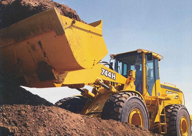 John Deere Construction 744 H Wheel Loader Specs & Dimensions (1997 ...