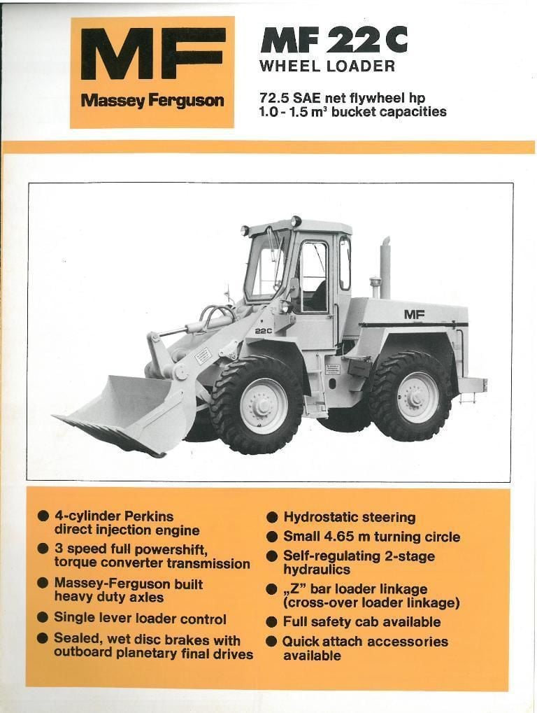Massey Ferguson MF 22C Wheel Loader Specs & Dimensions (1975 - 2025 ...