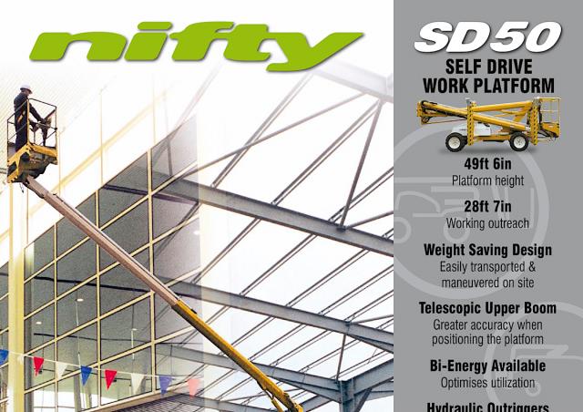 Niftylift SD 50 Specs & Dimensions (2010 - 2013) | Wheeled Articulating ...