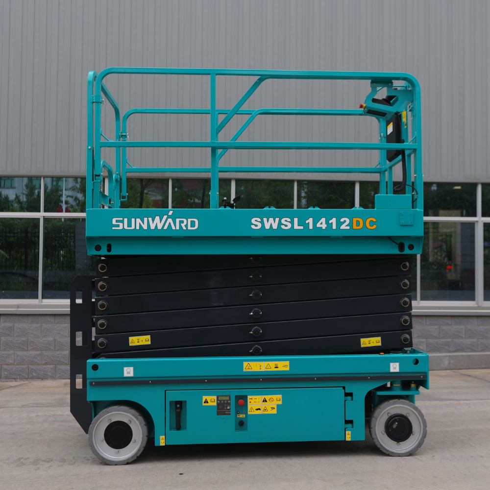 Sunward SWSL 1412 DC Specs & Dimensions (2020 - 2025) | Wheeled scissor ...