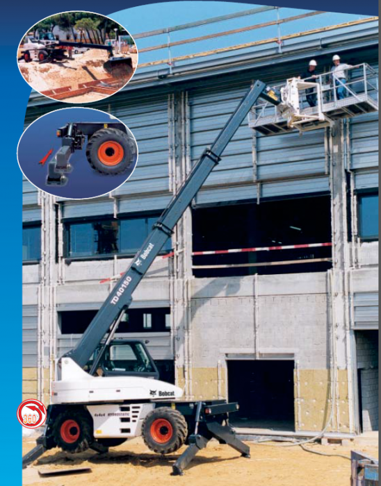 Bobcat TD 40150 rotating telehandler specs & dimensions (2000 - 2004 ...